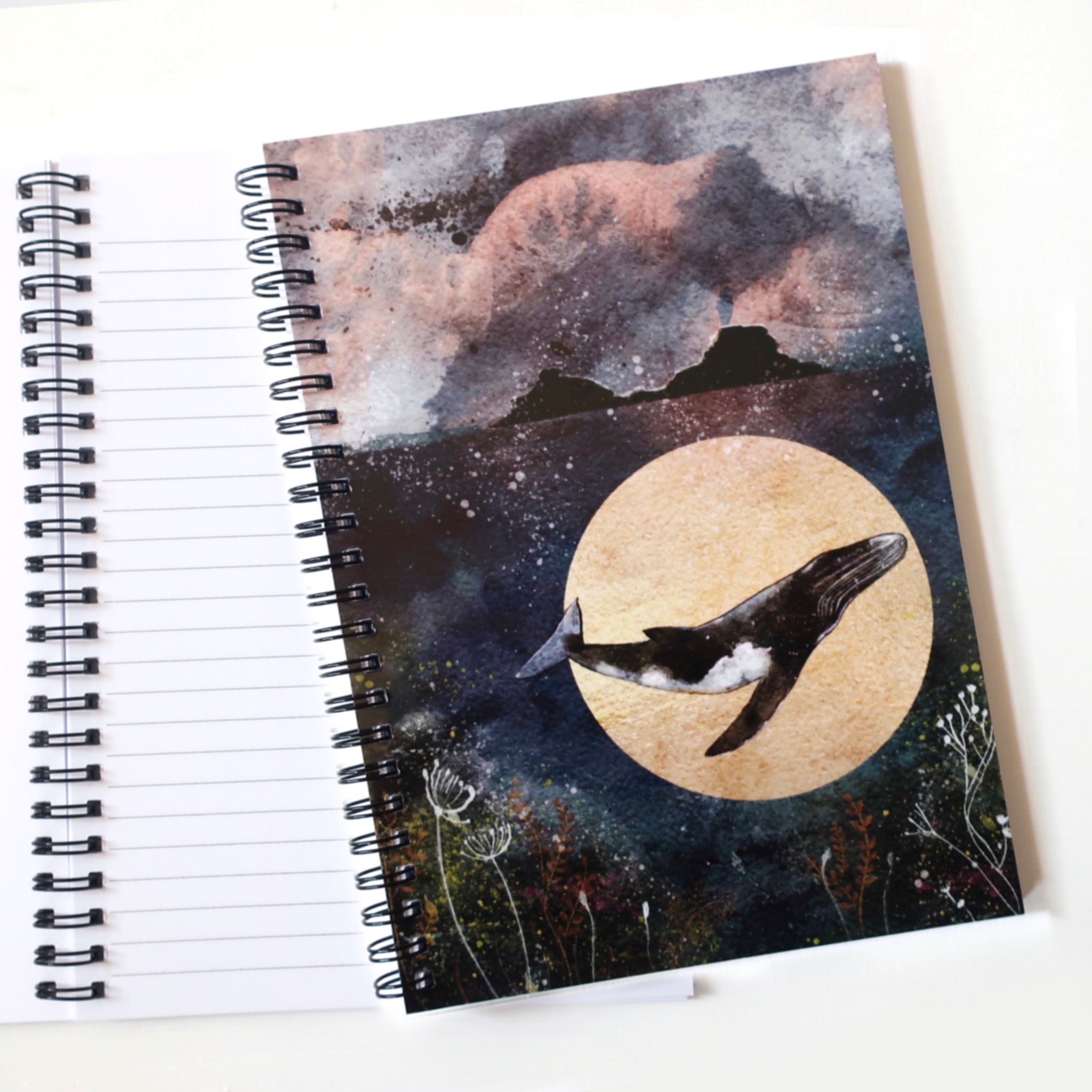 A5 whale notebook – Glitter and Earth